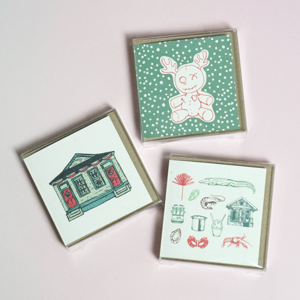 3x3 Mini Christmas Cards - Pack of 5 – The Collective Shop
