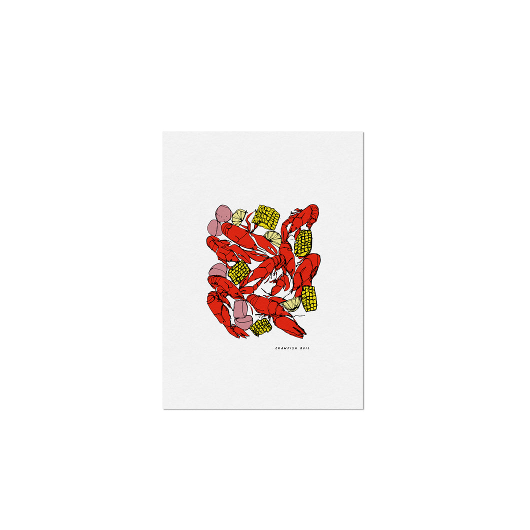 5x7 Mini Contour Crawfish Boil Art Print – The Collective Shop