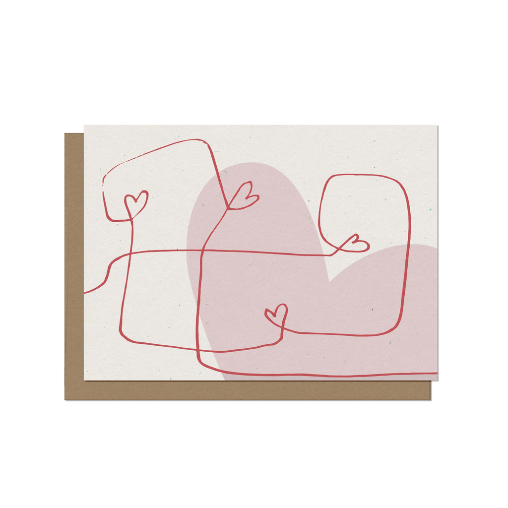 Looping Hearts - Love and Valentines Day Card – The Collective Shop