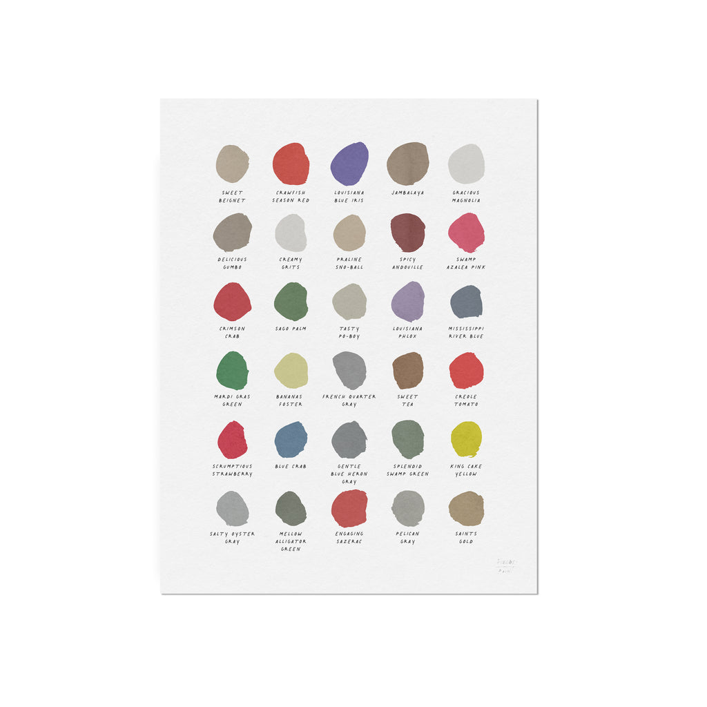 Louisiana Color Chart Art Print – The Collective Shop